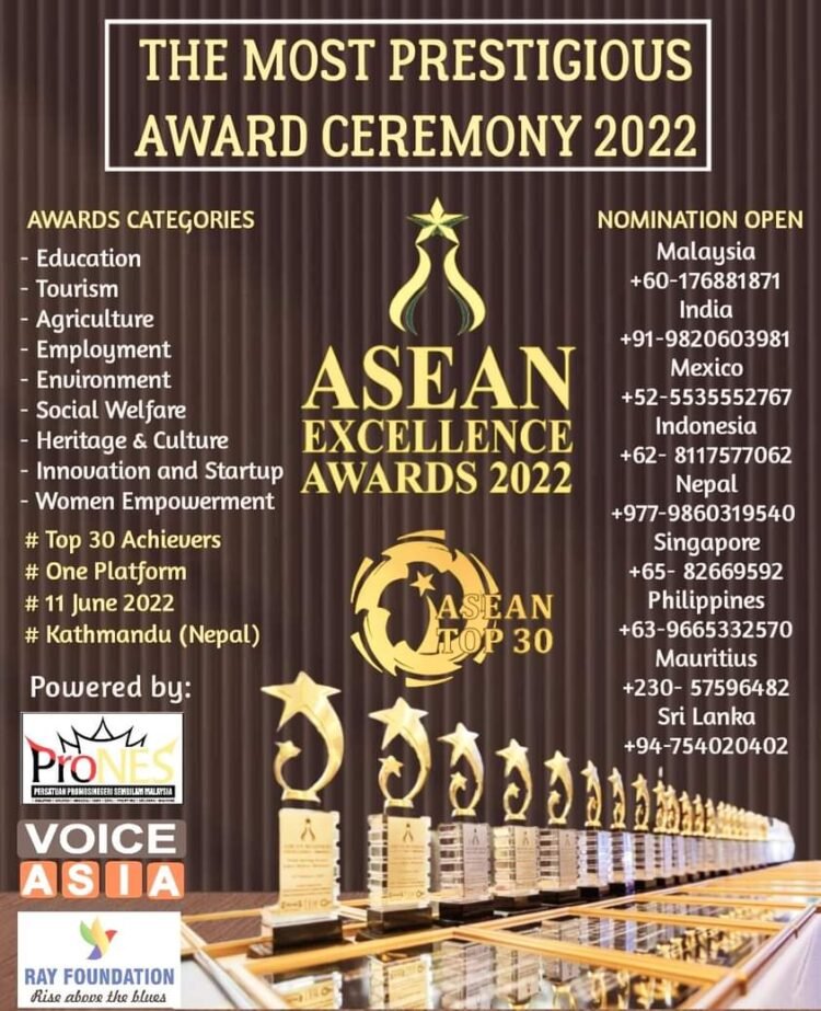 Asean 2022 Excellence Award to Dr. Vinod Sharma – Memory Techniques and ...